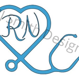 Monogram Stethoscope BSN RN Decal / Nurse / Registered Nurse | Etsy