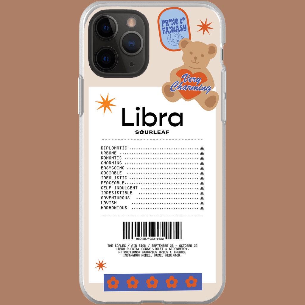 Libra Receipt Iphone Case / Astrology Phone Case / Trendy | Etsy