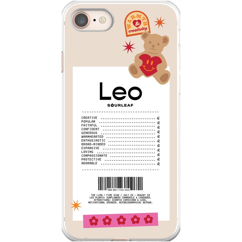 Leo Receipt Iphone Case / Astrology Phone Case / Trendy Zodiac - Etsy