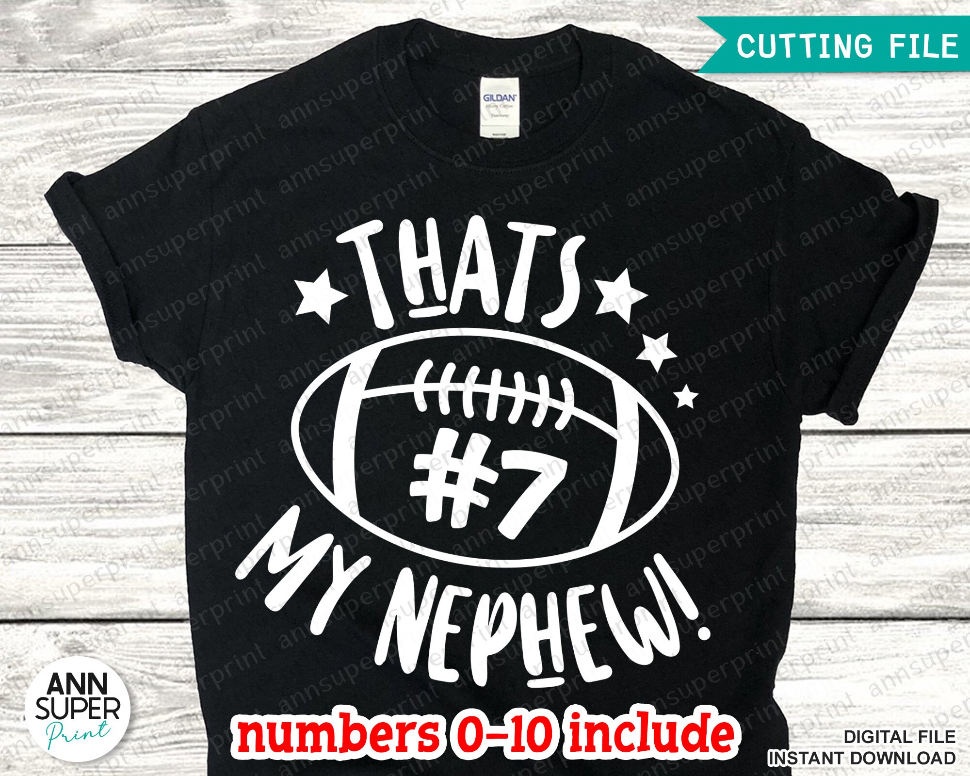 Thats My Nephew Football SVG, Aunt Uncle Design (digital Download ...
