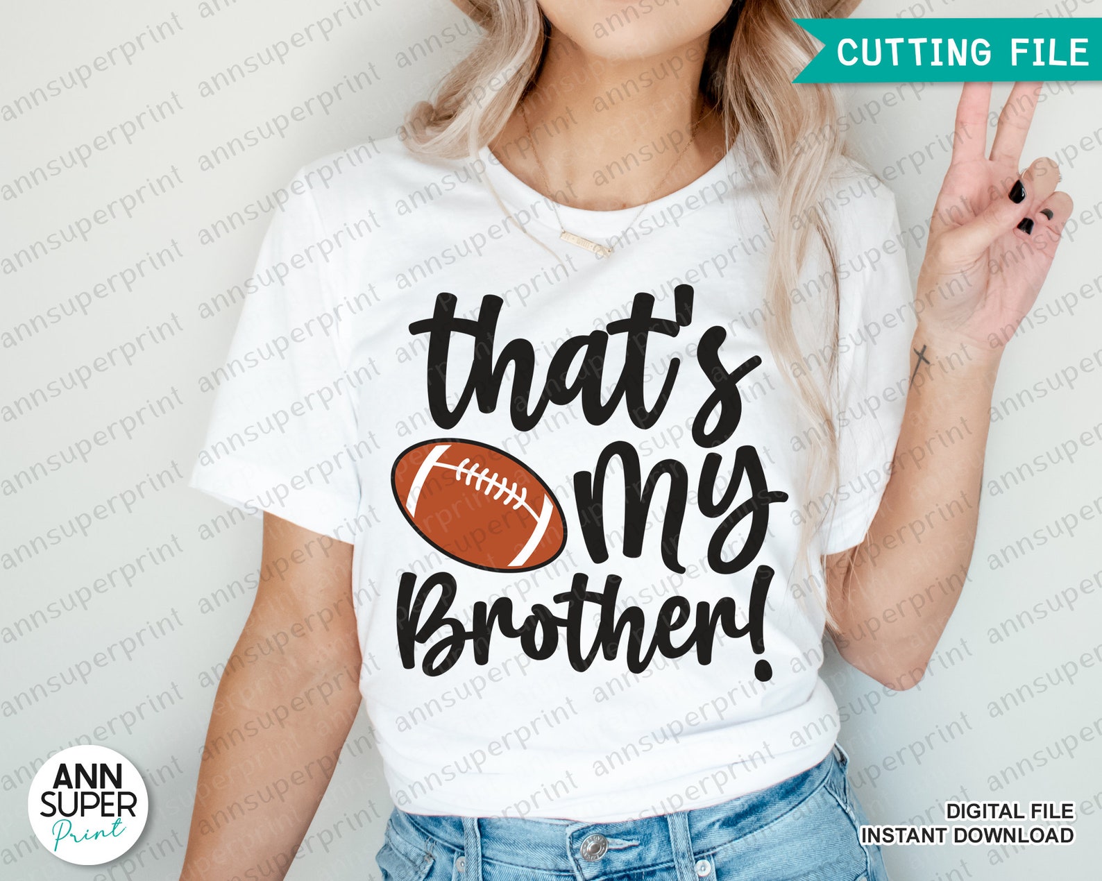 That's My Brother Svg Png Football Brother Svg Cheer - Etsy
