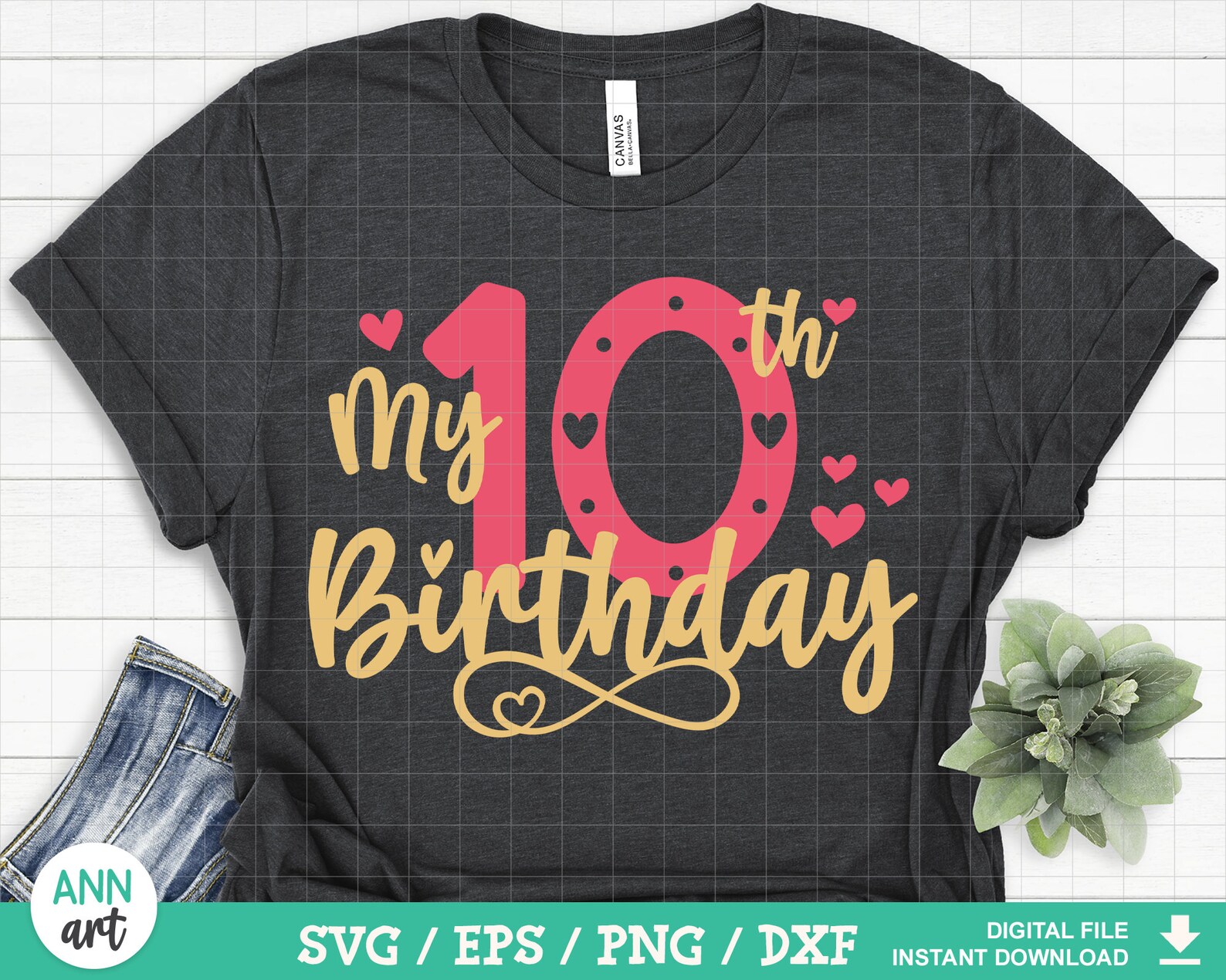 Tenth Birthday Svg 10th Birthday Svg Birthday Svg Birthday - Etsy