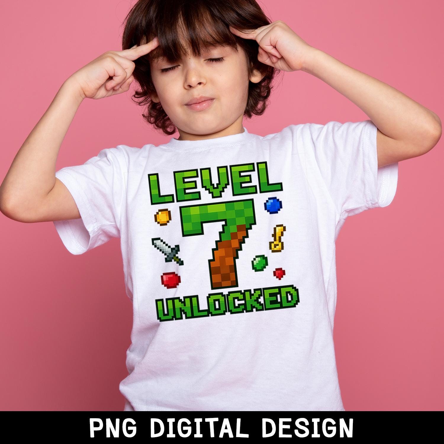 Level 7 Unlocked PNG, 7th Birthday, Video Game (PNG File) - Etsy