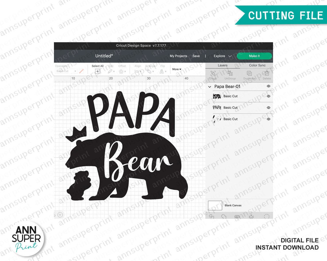 Papa Bear Svg Bear Svg Fathers Day Svg Dad Bear Svg Daddy - Etsy