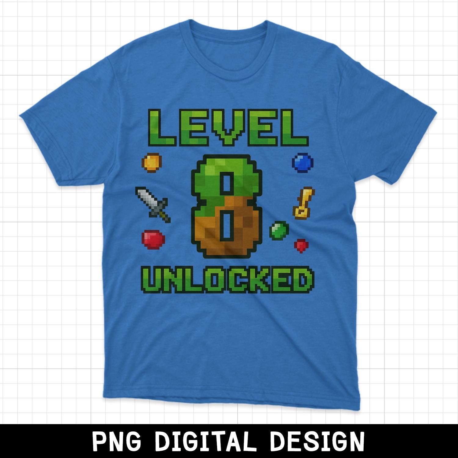 Level 8 Unlocked PNG, Video Game Birthday (digital Download) - Etsy