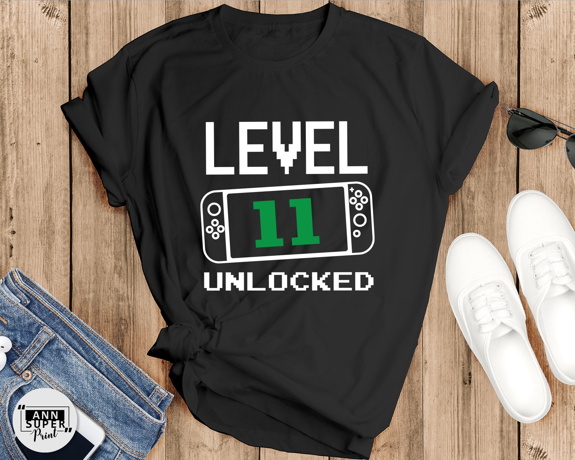 Level 11 Unlocked Svg 11th Birthday Svg Gamer Birthday Svg | Etsy