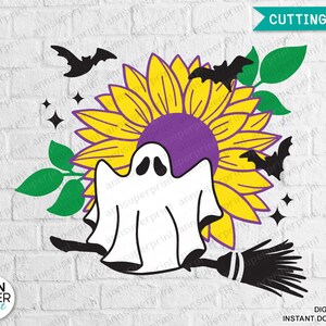 Layered Floral SVG, Ghosts Floral Svg, Halloween Svg, Ghost Svg, Ghost ...
