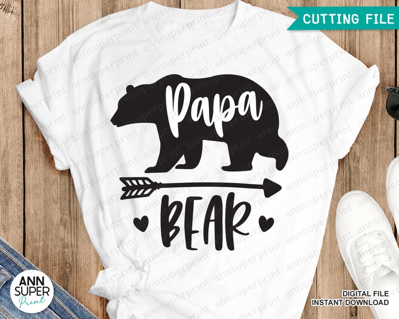 Papa Bear Svg Bear Svg Fathers Day Svg Dad Bear Svg Daddy | Etsy