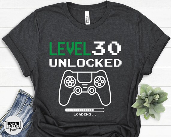 Level 30 Unlocked Svg 30th Birthday Svg Game Controller Svg | Etsy