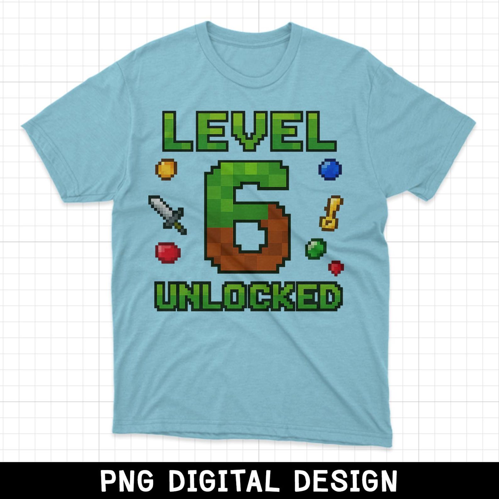 Level 6 Unlocked PNG, Video Game Birthday (digital Download) - Etsy