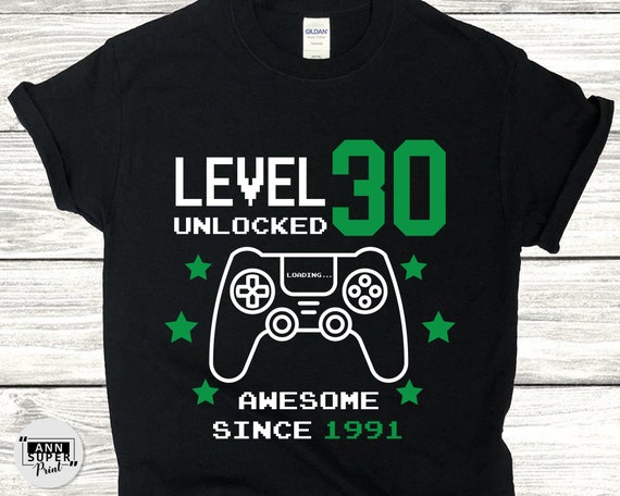 Level 30 Unlocked Svg 30th Birthday Svg Birthday Boy Svg | Etsy