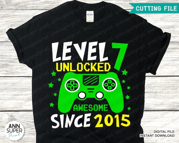 Level 7 Unlocked Svg Birthday Boy Svg Kids Birthday Svg - Etsy