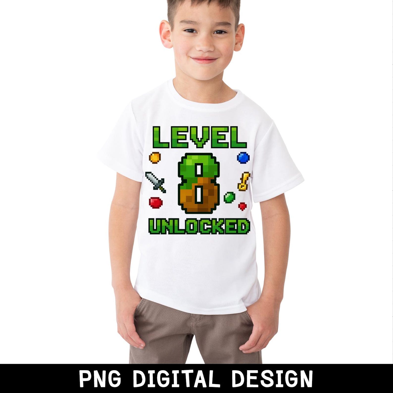 Level 8 Unlocked PNG, Video Game Birthday (digital Download) - Etsy