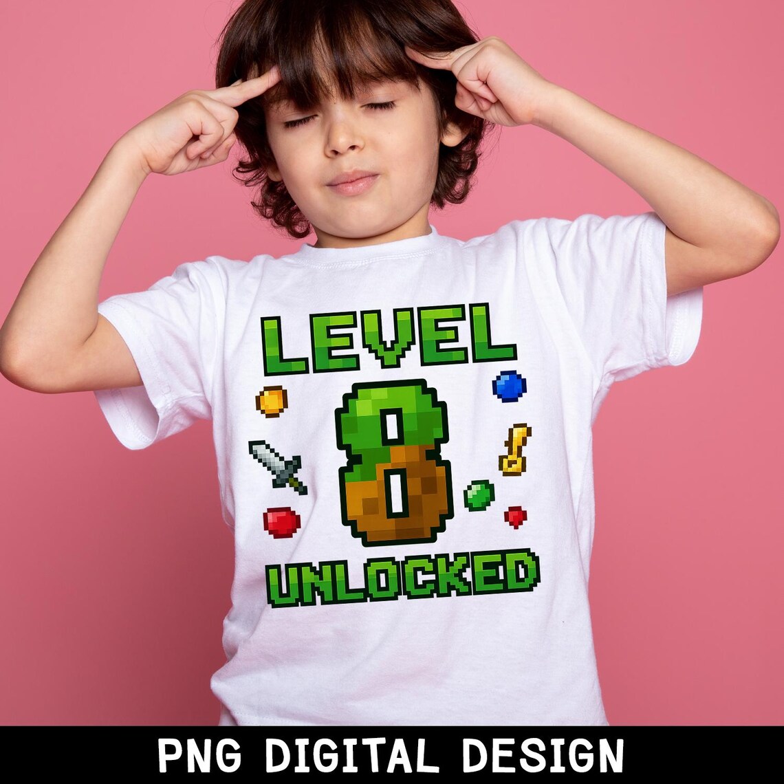 Level 8 Unlocked PNG, Video Game Birthday (digital Download) - Etsy