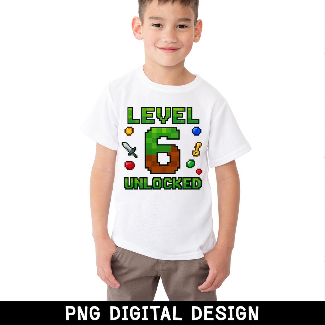 Level 6 Unlocked PNG, Video Game Birthday (digital Download) - Etsy