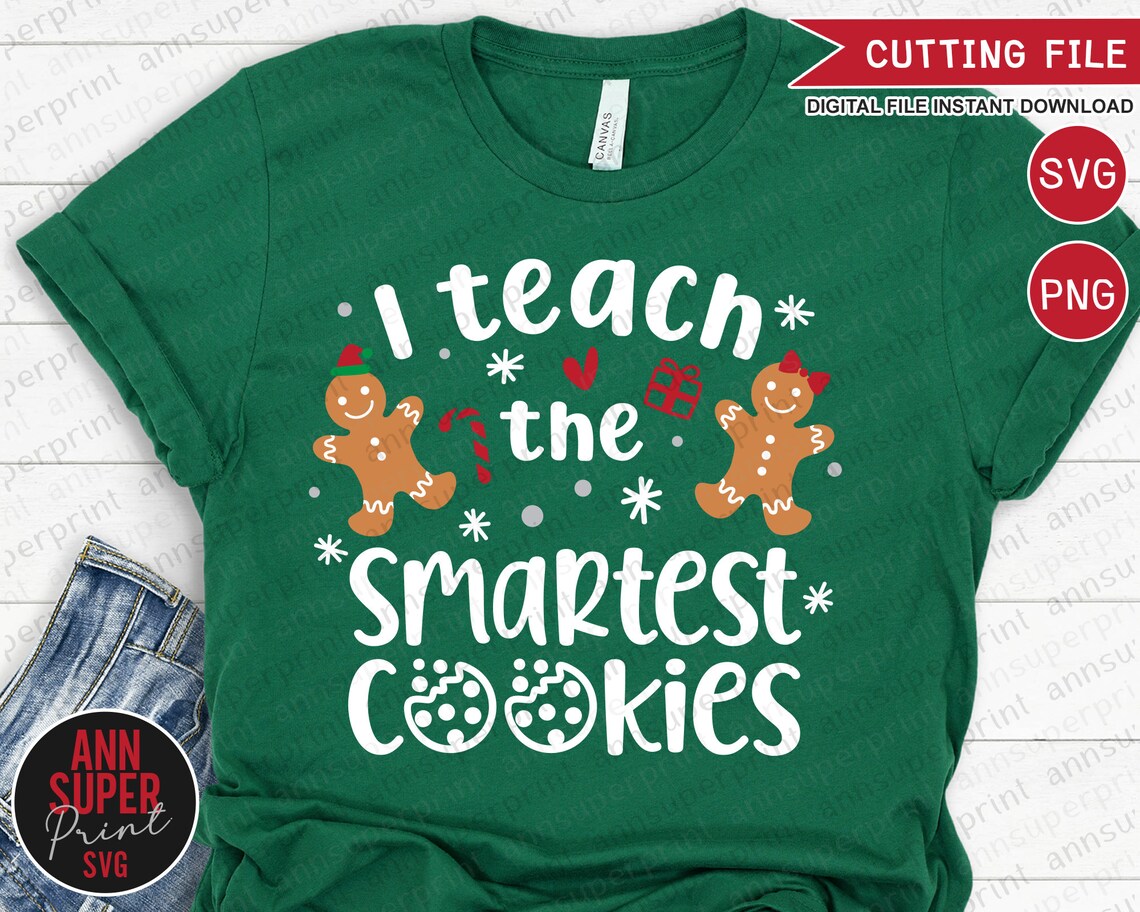 I Teach the Smartest Cookies Svg Cookie Santa Svg - Etsy