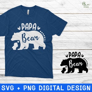 Papa Bear Svg, Bear Svg, Fathers Day Svg, Dad Bear Svg, Daddy Bear Svg ...