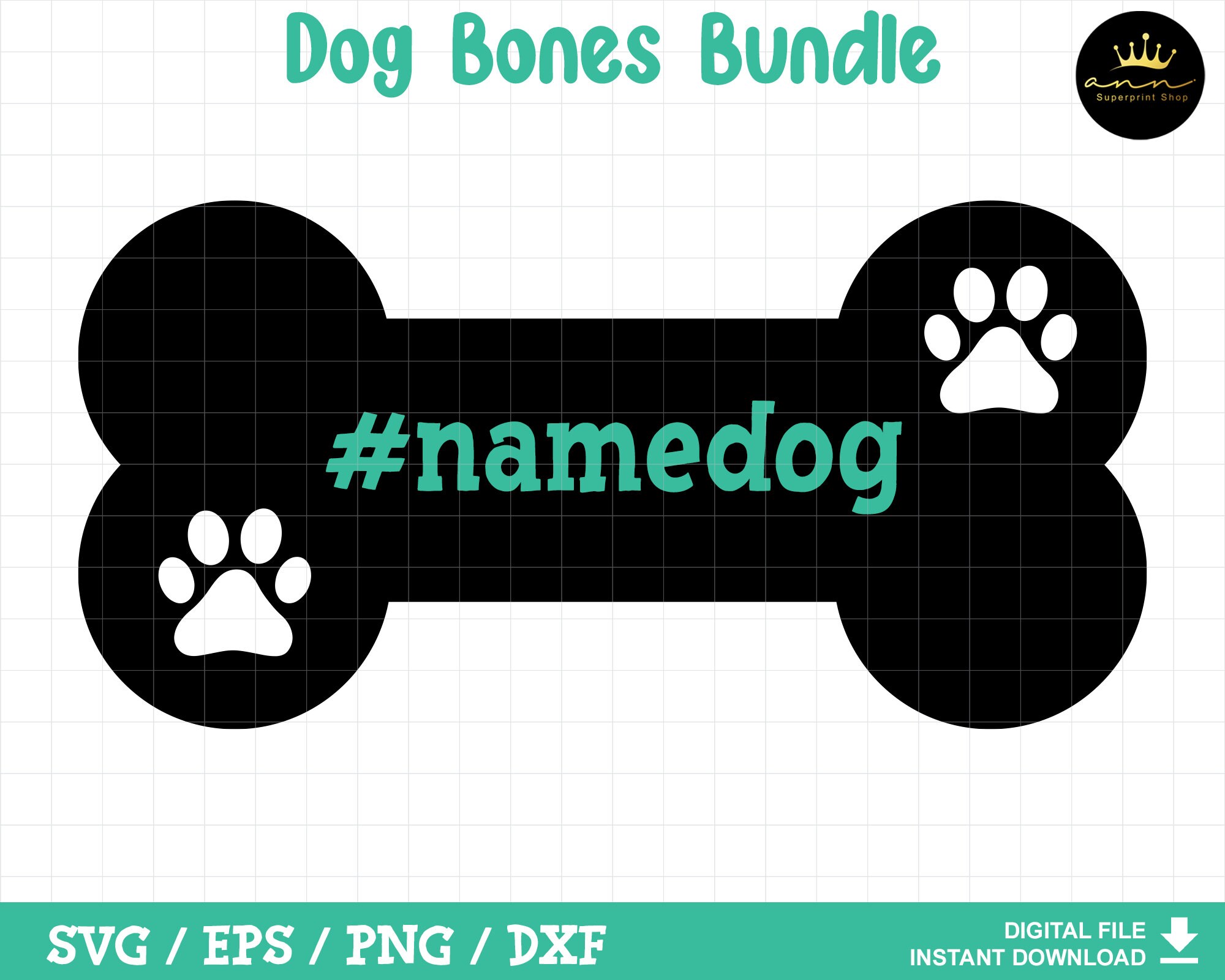 Hueso de perro Svg Hueso de perro png Hueso svg Hueso de | Etsy