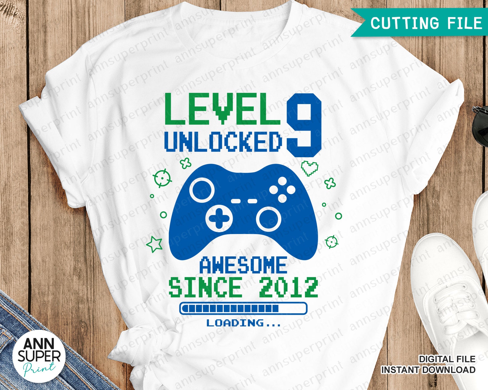 Level 9 Unlocked SVG Ninth Birthday Level up Birthday Gamer - Etsy