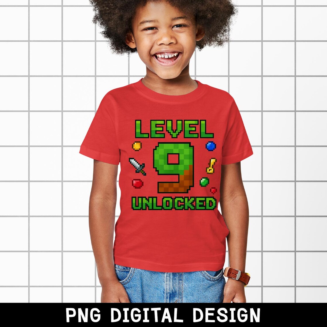 Level 9 Unlocked PNG, Video Game Birthday (digital Download) - Etsy