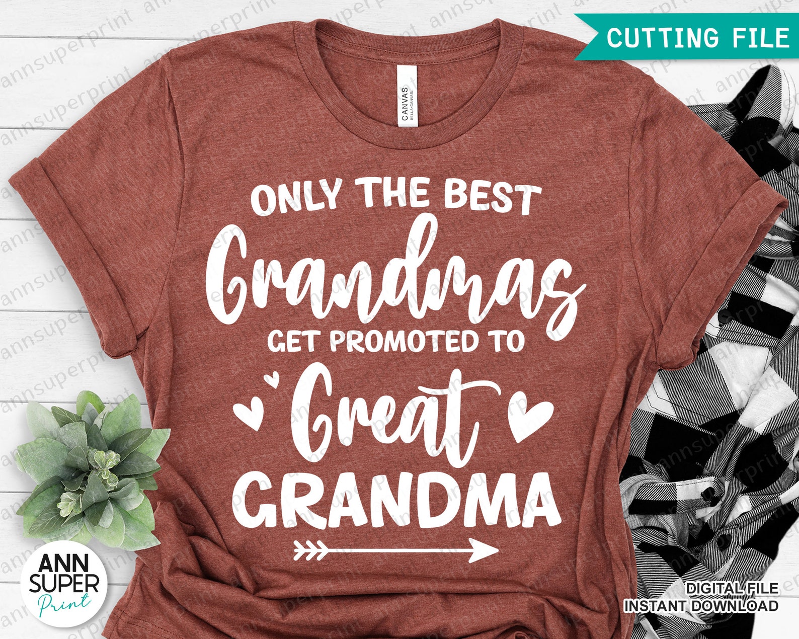 Great Grandma Svg Only The Best Grandmas Get Promoted To Etsy