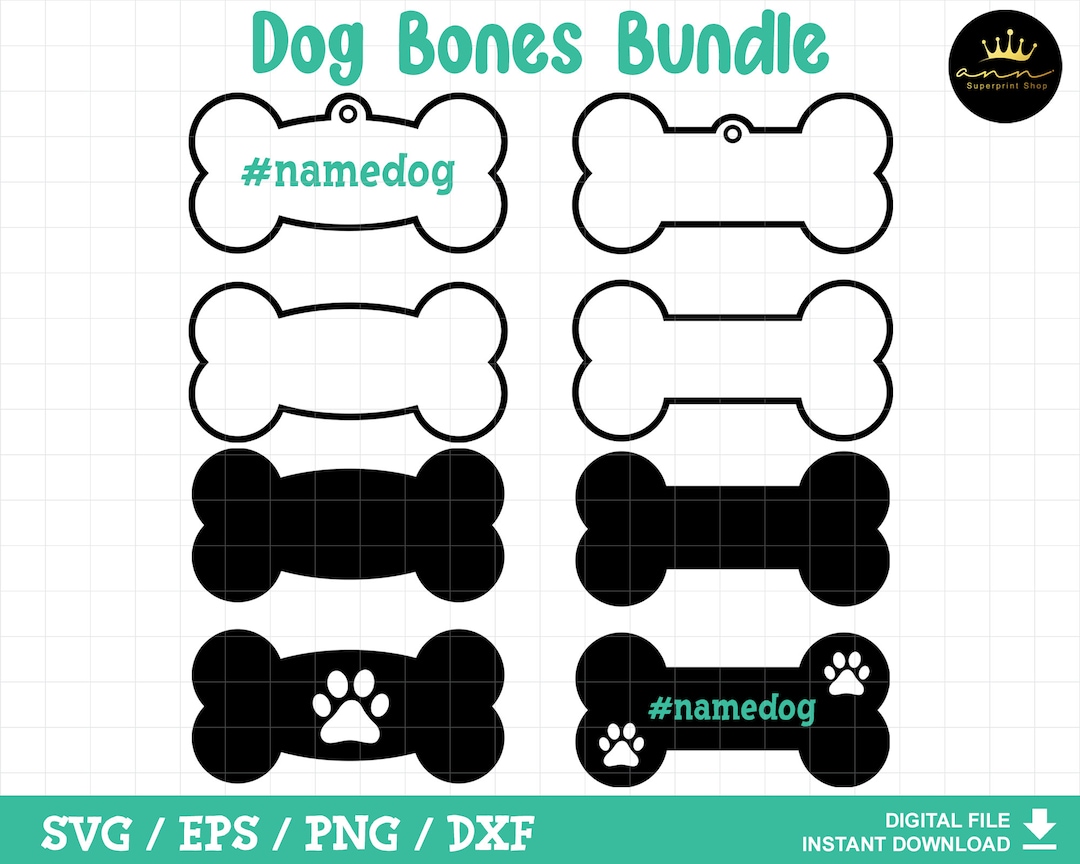 Dog Bone Svg, Dog Bone Png, Bone Svg, Dog Bone Svg File, Dog Bone ...