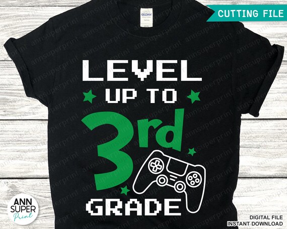Level up to Third Grade SVG 3rd Grade Svg Back to School - Etsy