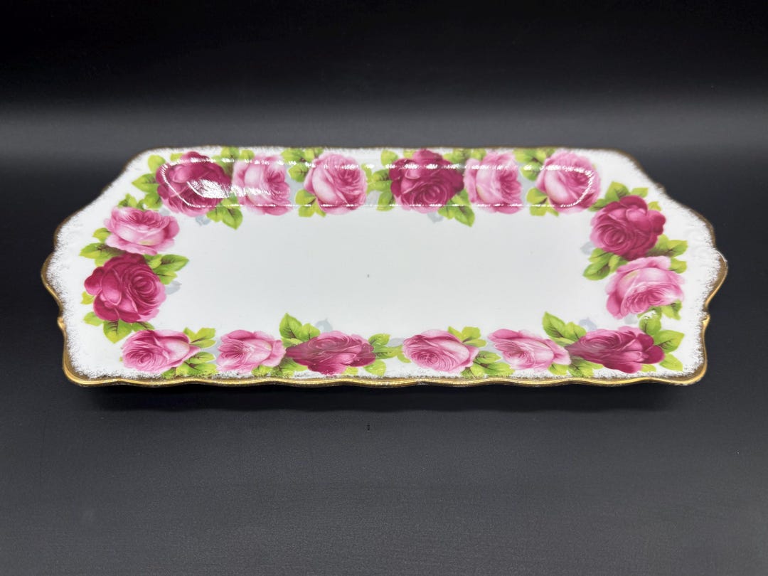 Royal Albert Old English Rose Small Sandwich Serving Plate Bone China ...