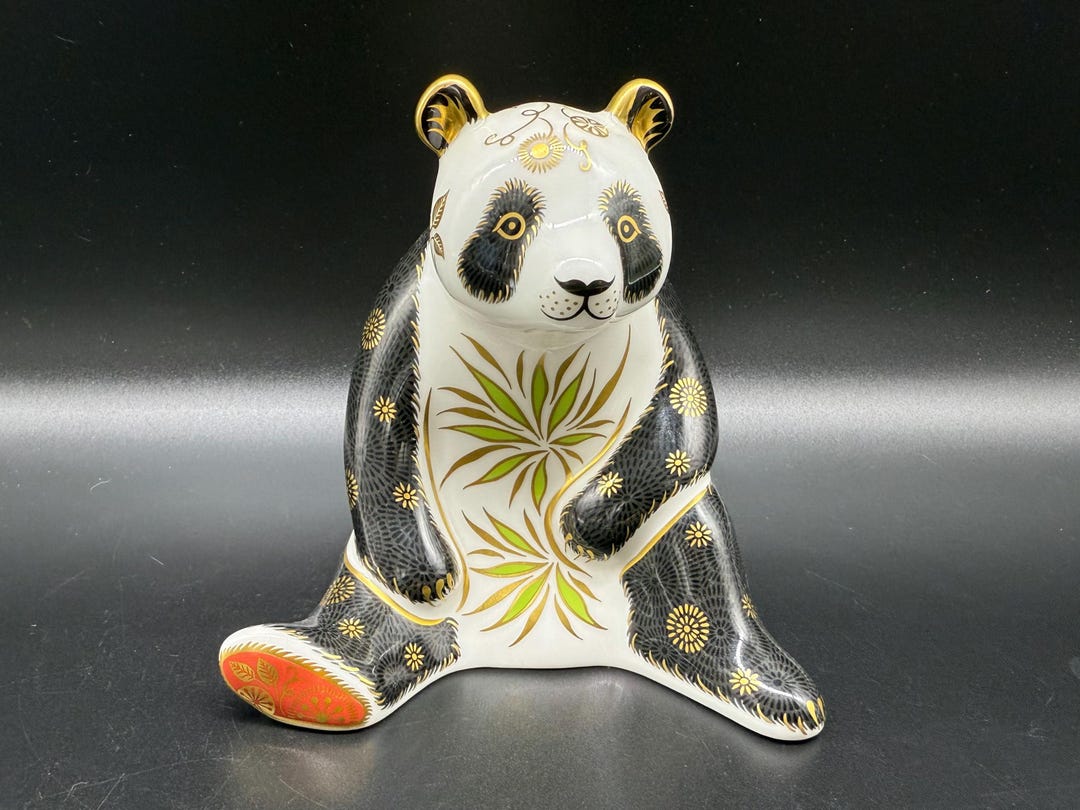 Royal Crown Derby Giant Panda Paperweight Bone China England - Etsy
