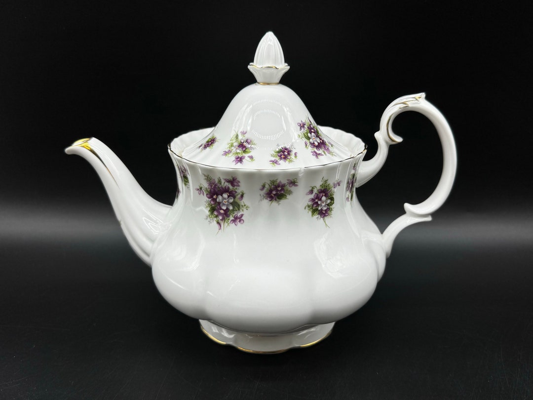 Royal Albert Sweet Violets Large Teapot Bone China England as Is - Etsy