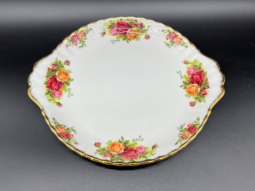 Royal Albert Old Country Roses Cake Plate Bone China England - Etsy