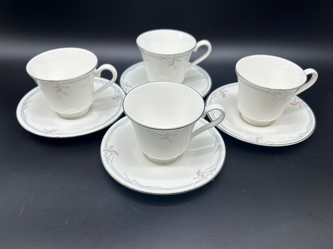 Royal Doulton Carnation Tea Cup Saucer Sets(set of 4) Bone China ...