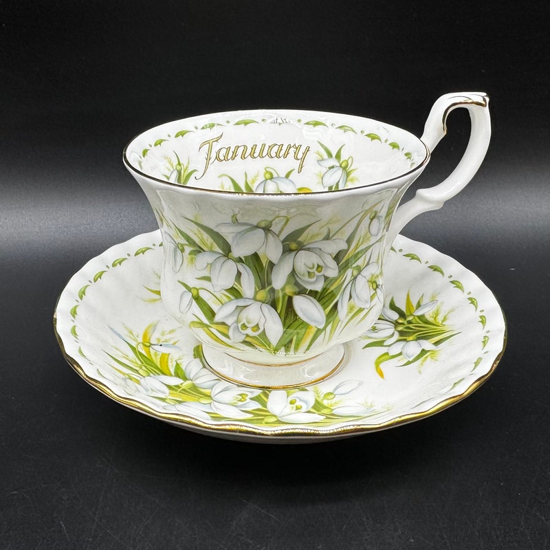 January Tea Cup - Etsy