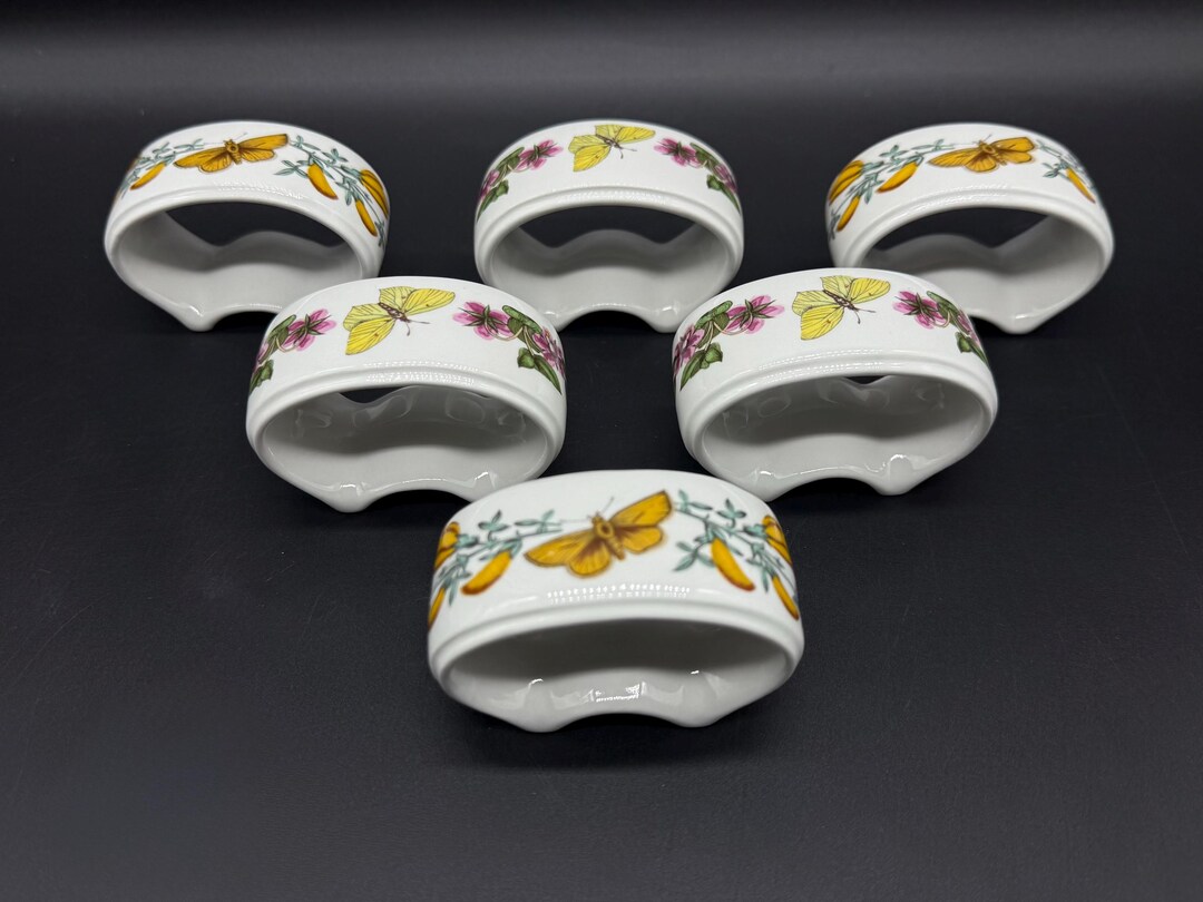 Portmeirion Botanic Garden Napkin Rings (set of 6) England - Etsy