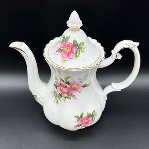 Royal Albert Prairie Rose Large Coffee Pot Bone China England - Etsy