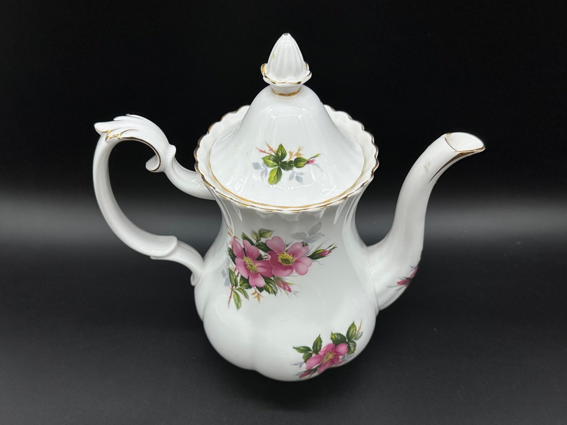 Royal Albert Prairie Rose Large Coffee Pot Bone China England - Etsy