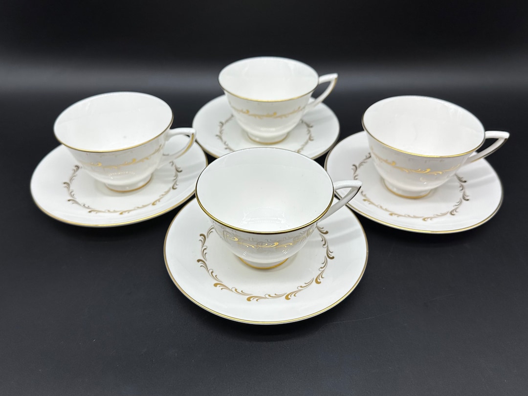 Royal Doulton Rondo Tea Cup Saucer Sets(set of 4) Bone China England - Etsy