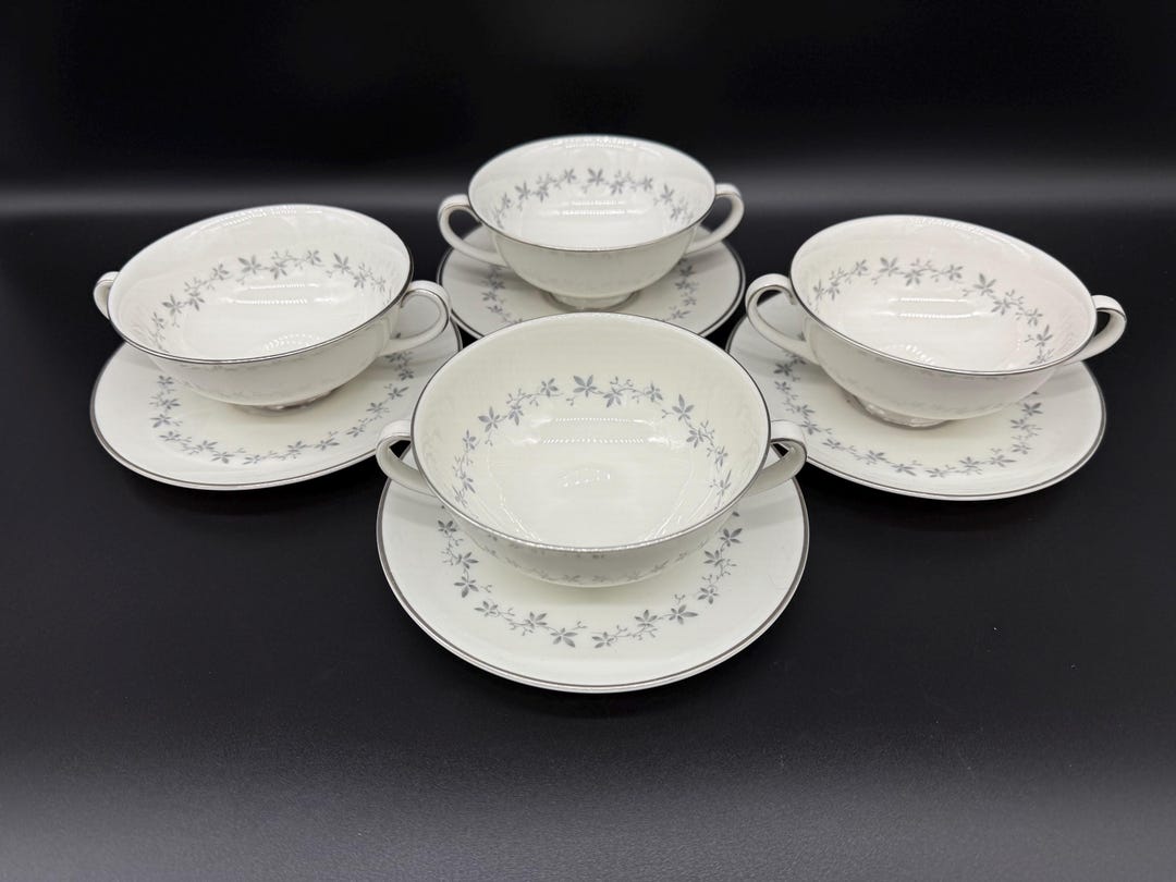 Royal Doulton Cadence Cream Soup Bowl Sets (set of 4) Translucent China ...