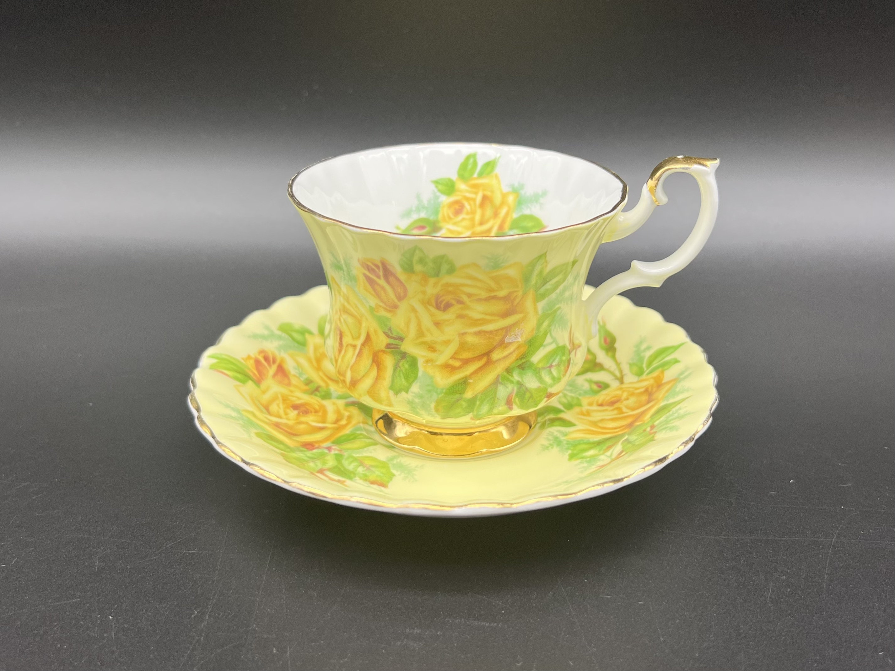 Royal Albert Tea Rose Yellow Tea Cup Saucer Set England Bone | Etsy