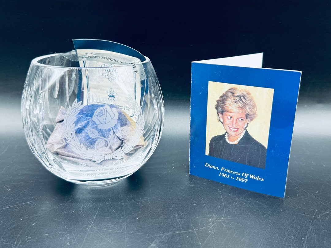 Stuart Diana Princess of Wales Memorial Crystal Candleholder With ...