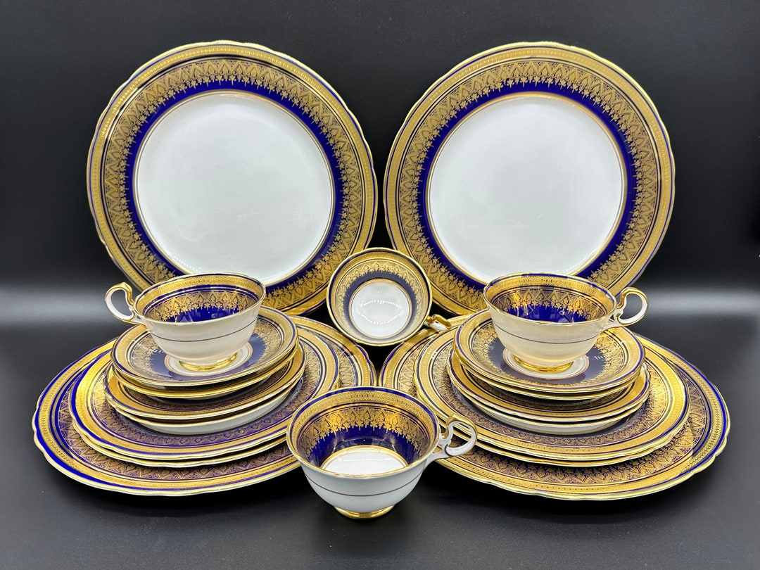 Aynsley Simcoe 5 Piece Place Setting X 4 Bone China England 20 - Etsy