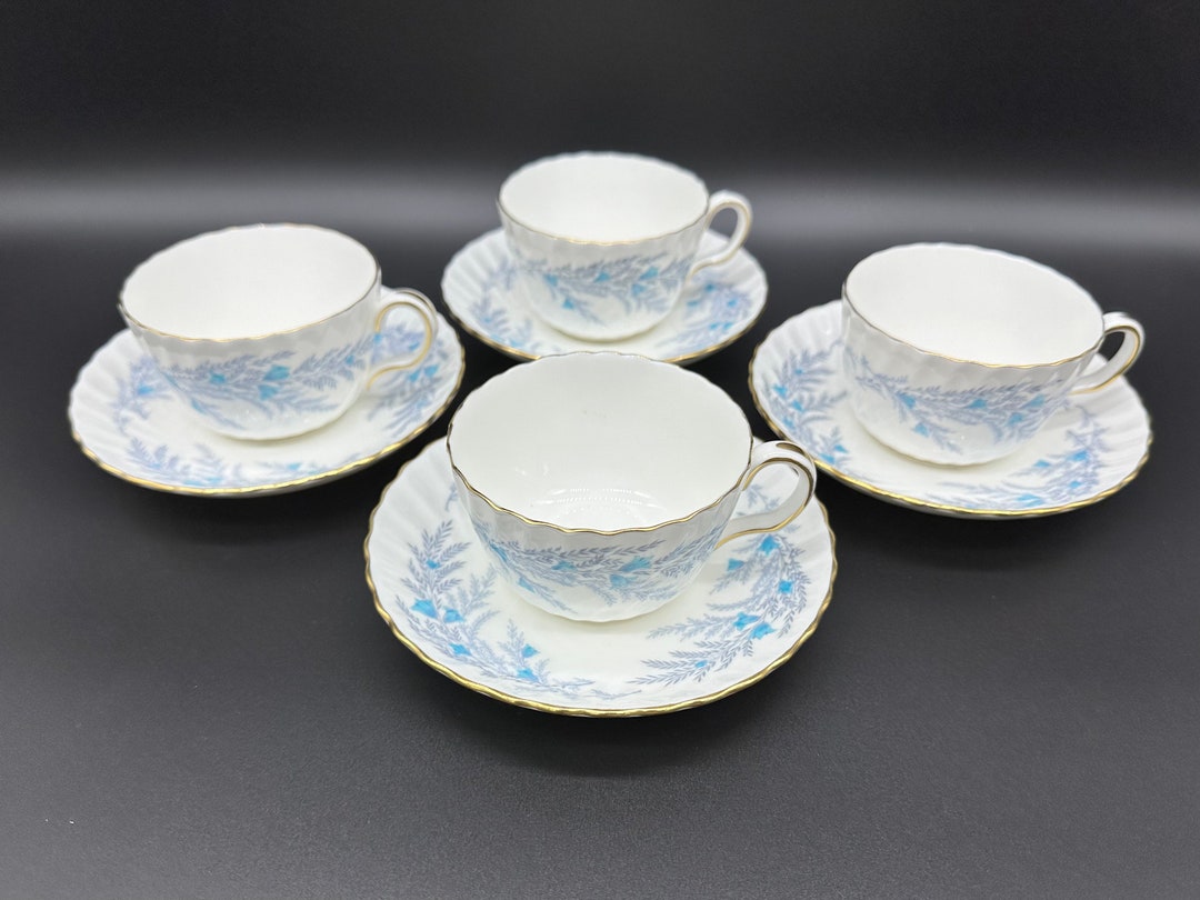 Minton Belbrachen Tea Cup Saucer Sets (set of 4)bone China England - Etsy