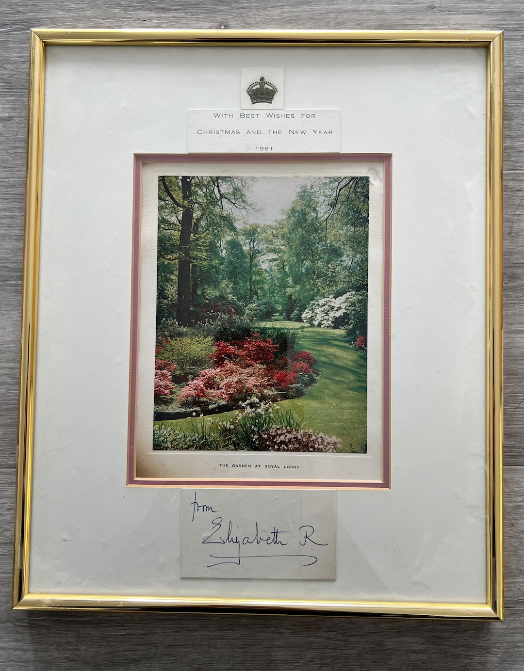 1961 Queen Elizabeth the Queen Mother Signed Christmas Card Framed - Etsy