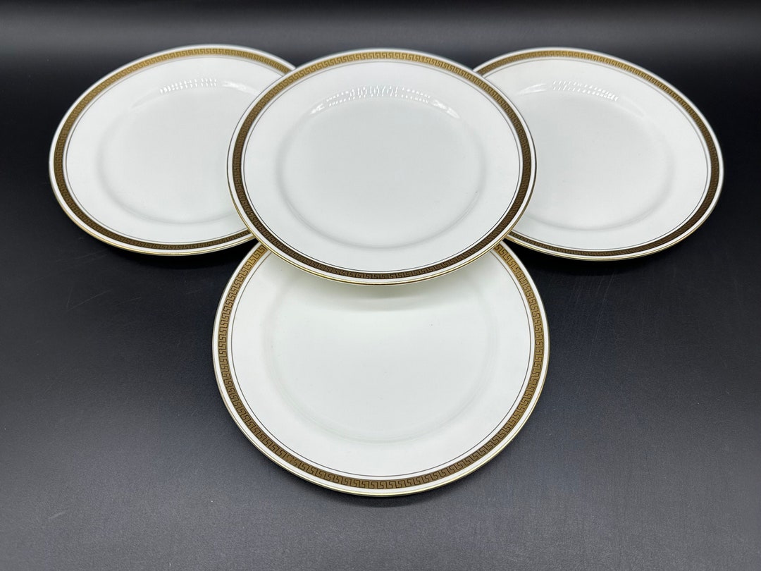 Star Paragon Gold Greek Key Dessert Plates(set of 4) Bone China England ...