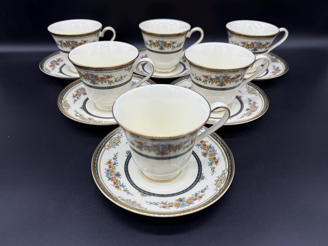 Minton Stanwood Tea Cup Saucer Sets (set of 6) Bone China England - Etsy
