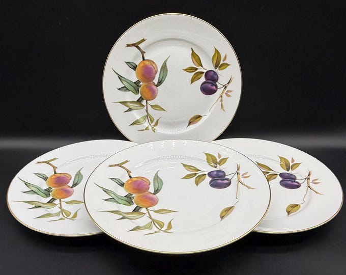 Royal Worcester Evesham Dinner Plates (set of 4) Oven to Table England ...