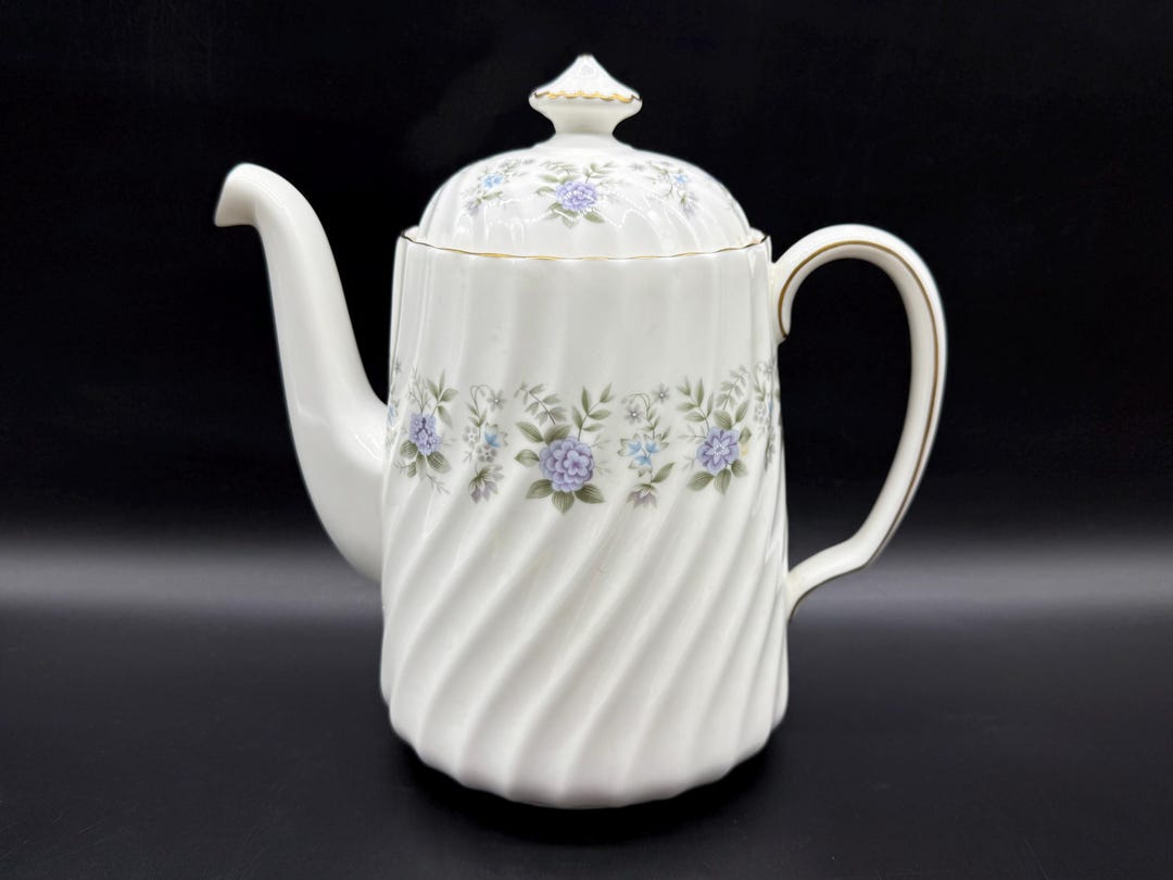 Minton Alpine Spring Coffee Pot Bone China England - Etsy