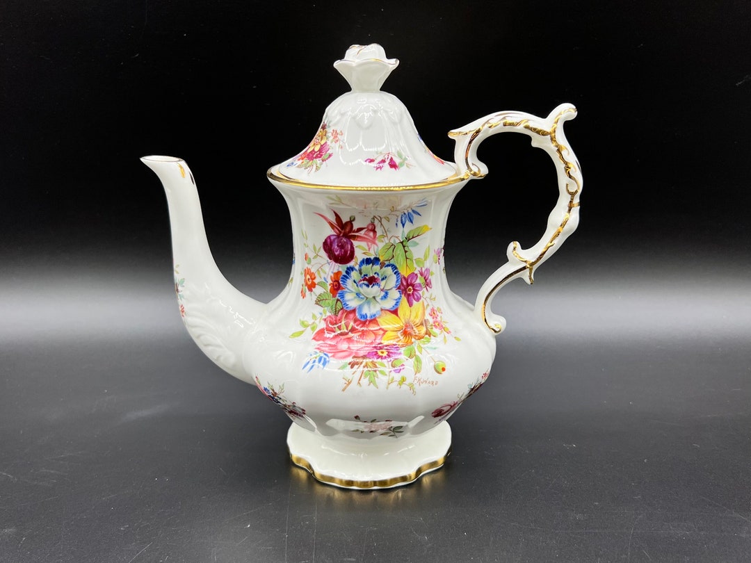 Hammersley Howard Sprays Middle Coffee Pot Bone China England - Etsy
