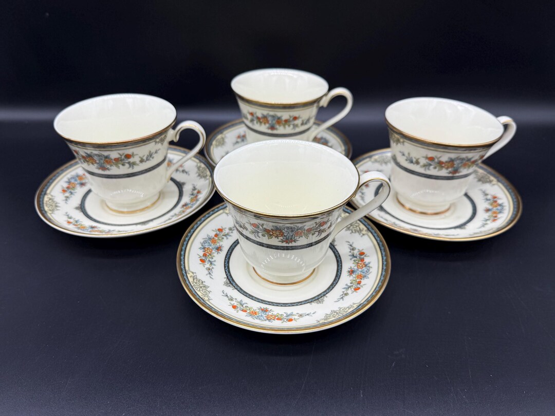 Minton Stanwood Tea Cup Saucer Sets (set of 4) Bone China England - Etsy