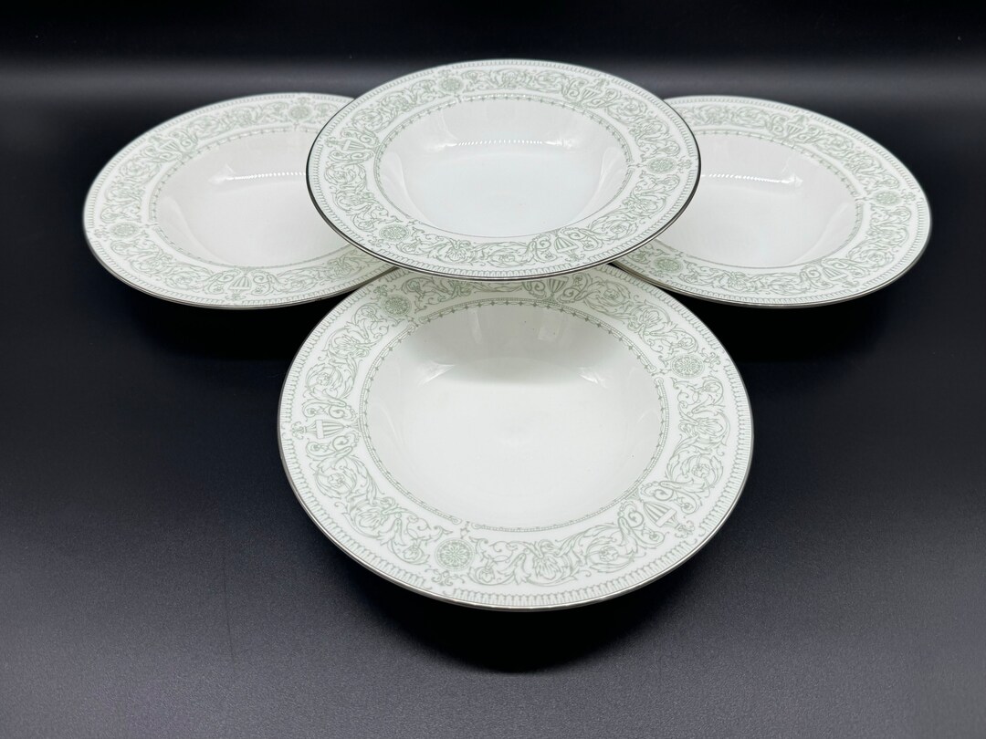 Royal Worcester Allegro Rimmed Soup Bowls(set of 4) Bone China England ...